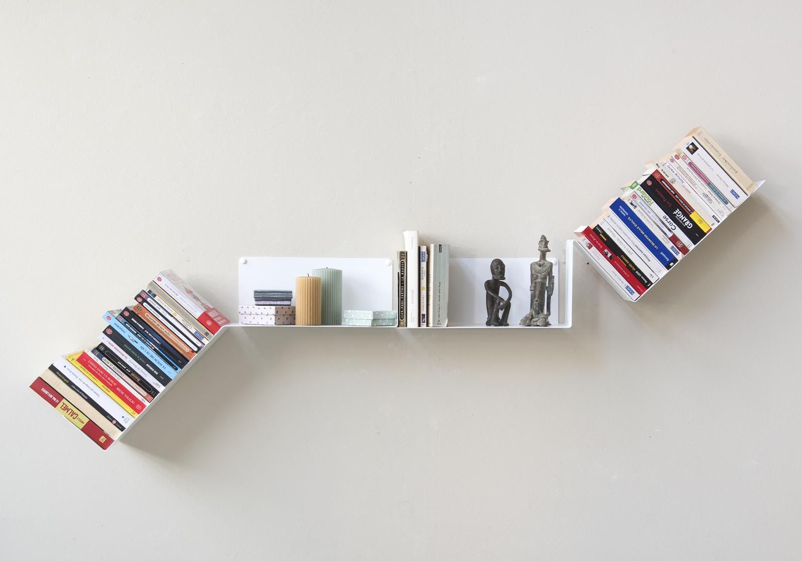 Buy the Design bookshelf - White Bookcase metal - Asymmetrical