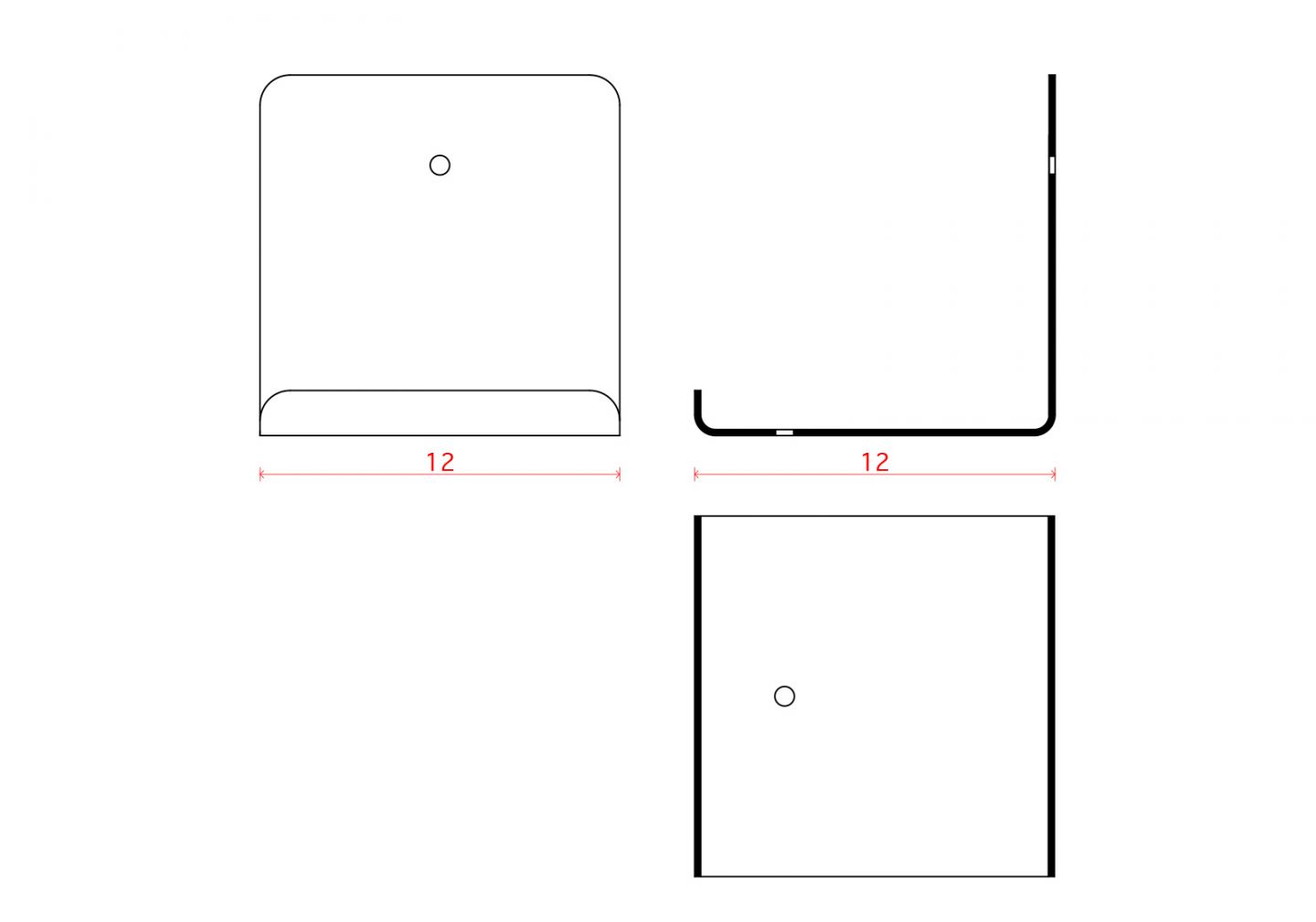 Buy Bookend 12 x 12 cm - White - Set of 2