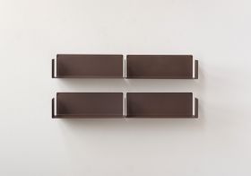 Rust color shelves - when color invites itself into your home