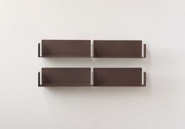 Buy Wall bookshelf rust color - 17.71 inches - Set of 4