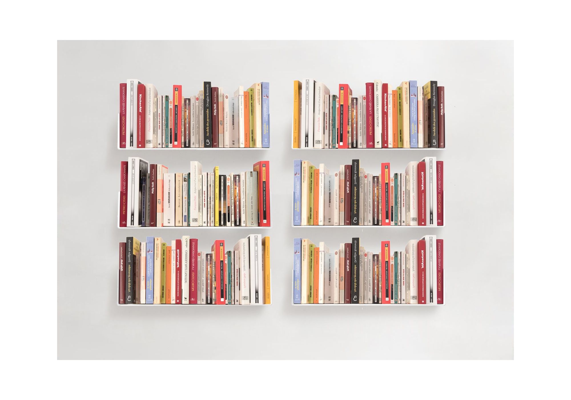Buy Wall Bookshelf 45 x 15 cm Set of 6