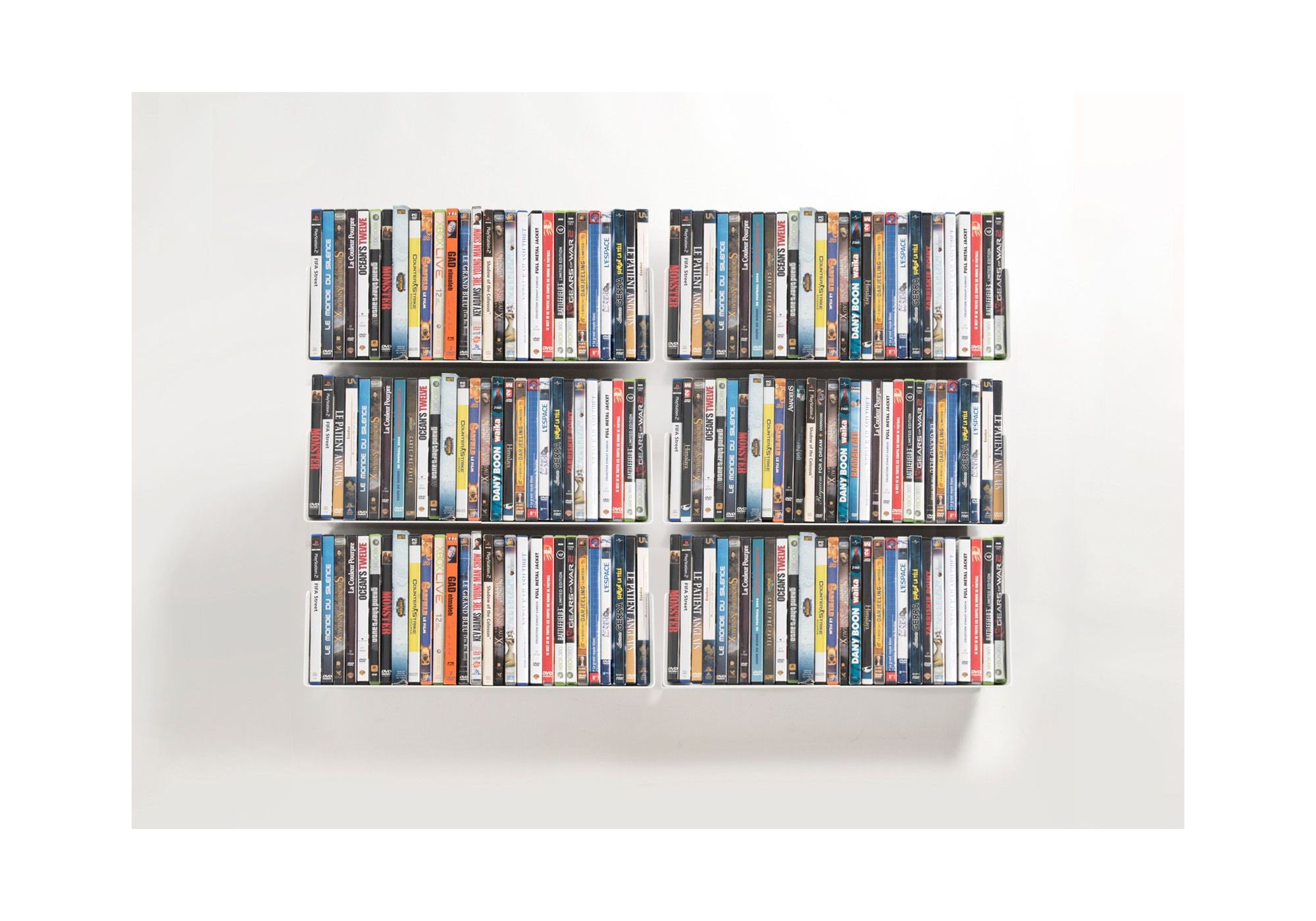 Buy DVD Wall Shelf 45 x 15 cm - Set of 6