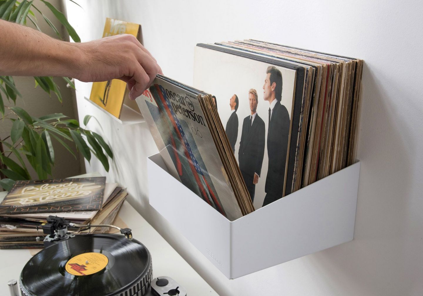 Buy Vinyl Storage Wall Shelf - White