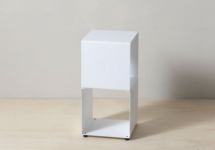 Buy Cube shelf - Steel column storage - 2 shelves