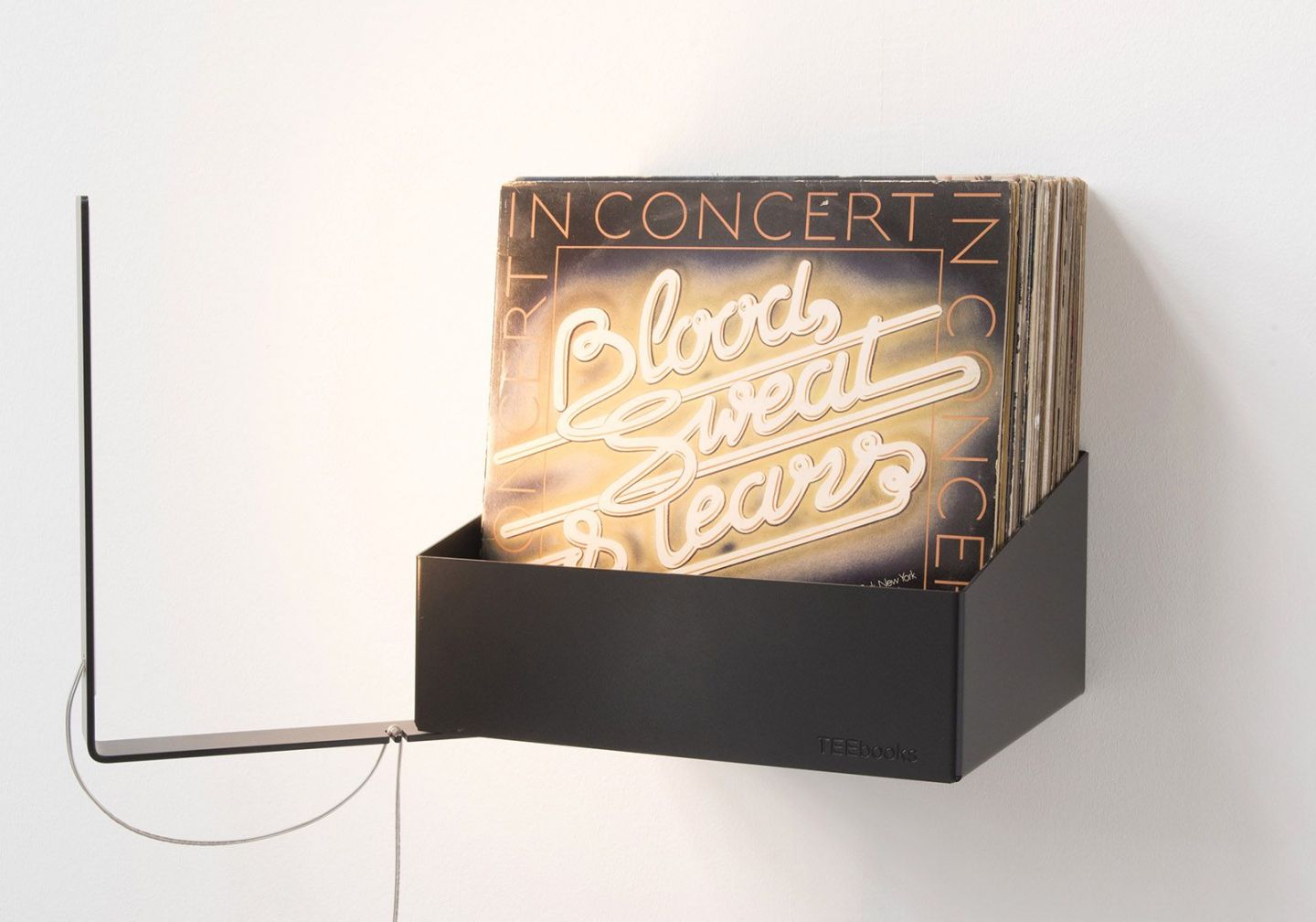 Buy the Vinyl Storage Wall Shelf - Black