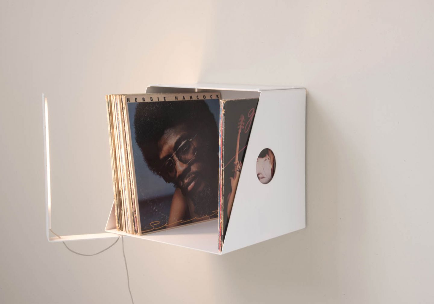 Buy Vinyl record storage box - Metal White