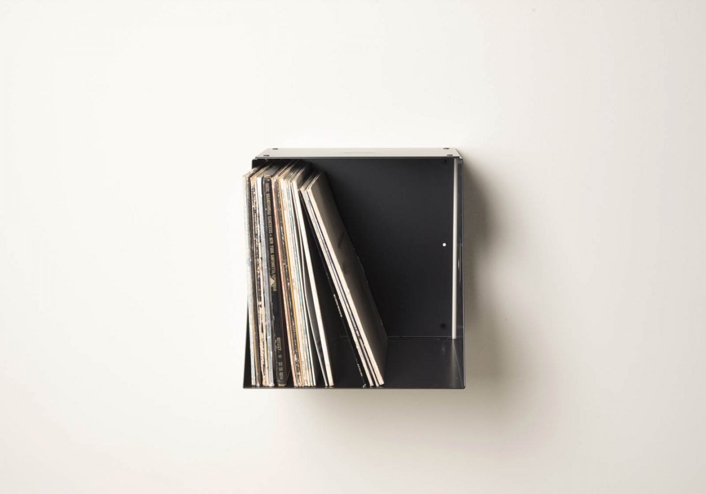 Buy Vinyl record storage box - Metal Black