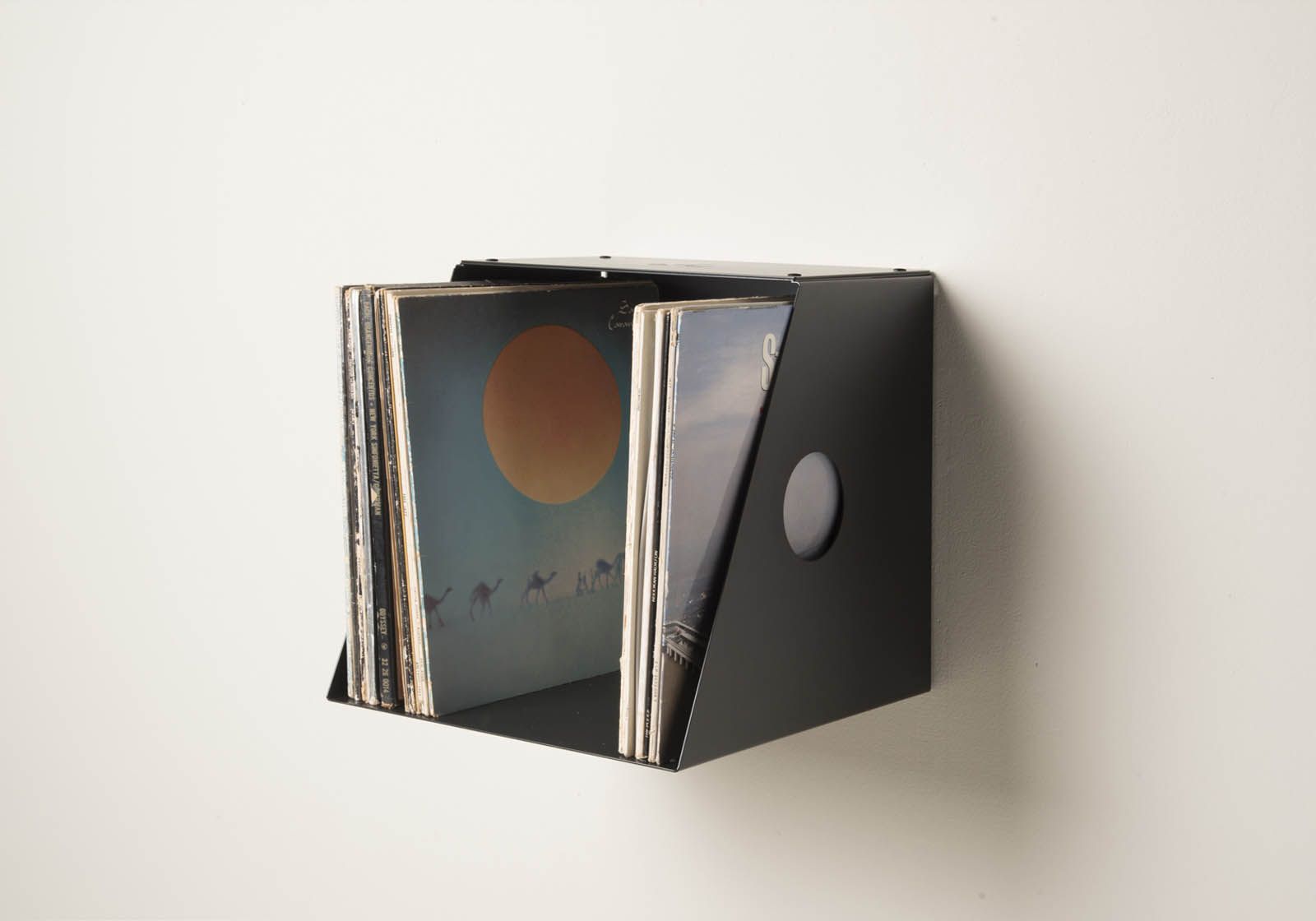 Buy Vinyl record storage box - Metal Black