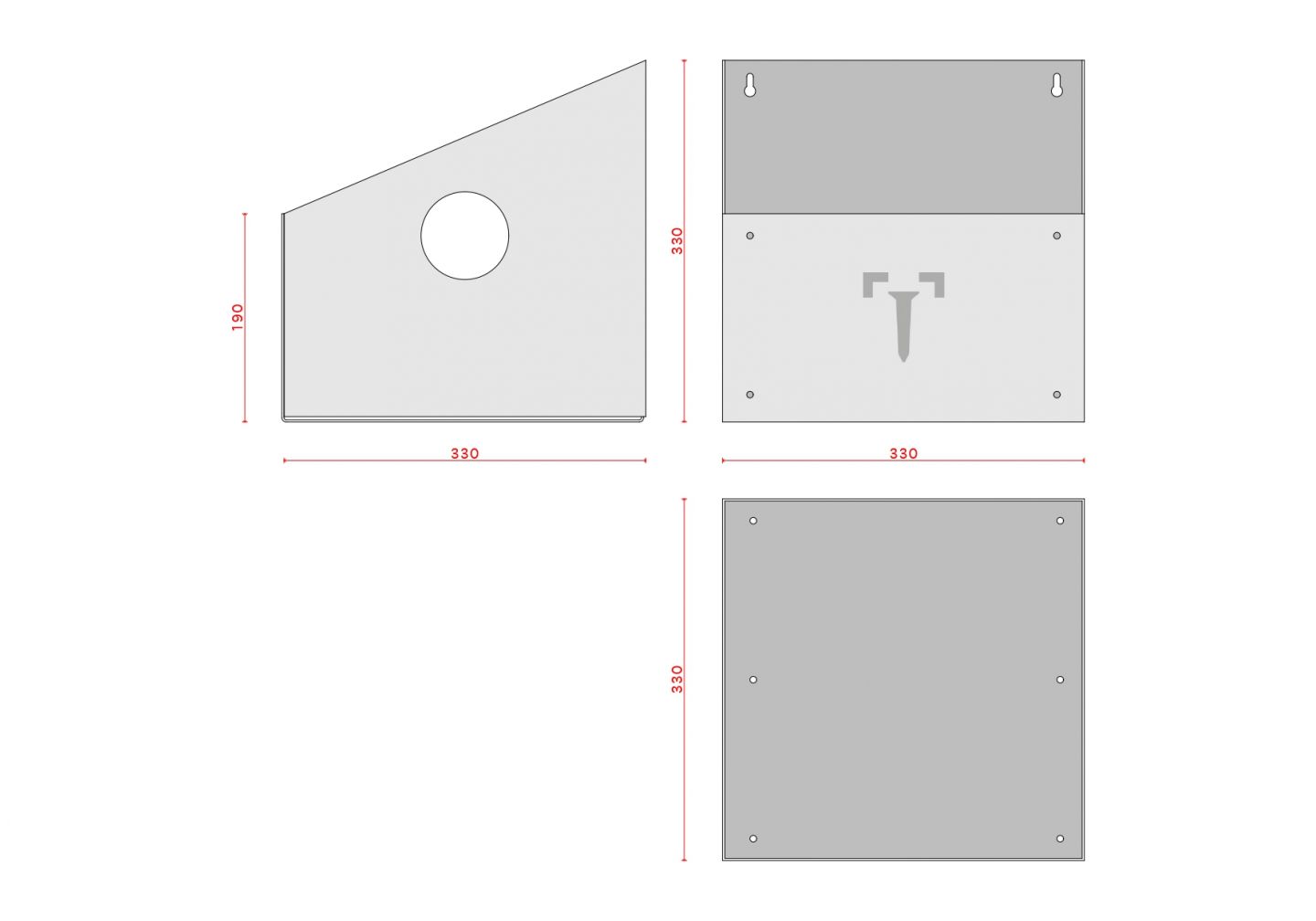 Buy Vinyl record storage box - Metal White