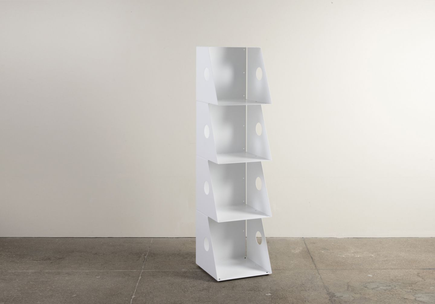 Buy Vinyl record storage - Metal White - 4 levels