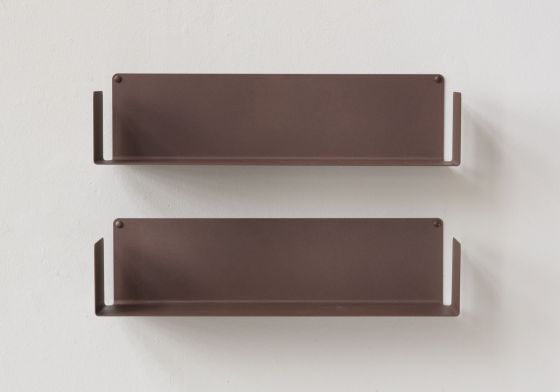 Rust color shelves - when color invites itself into your home