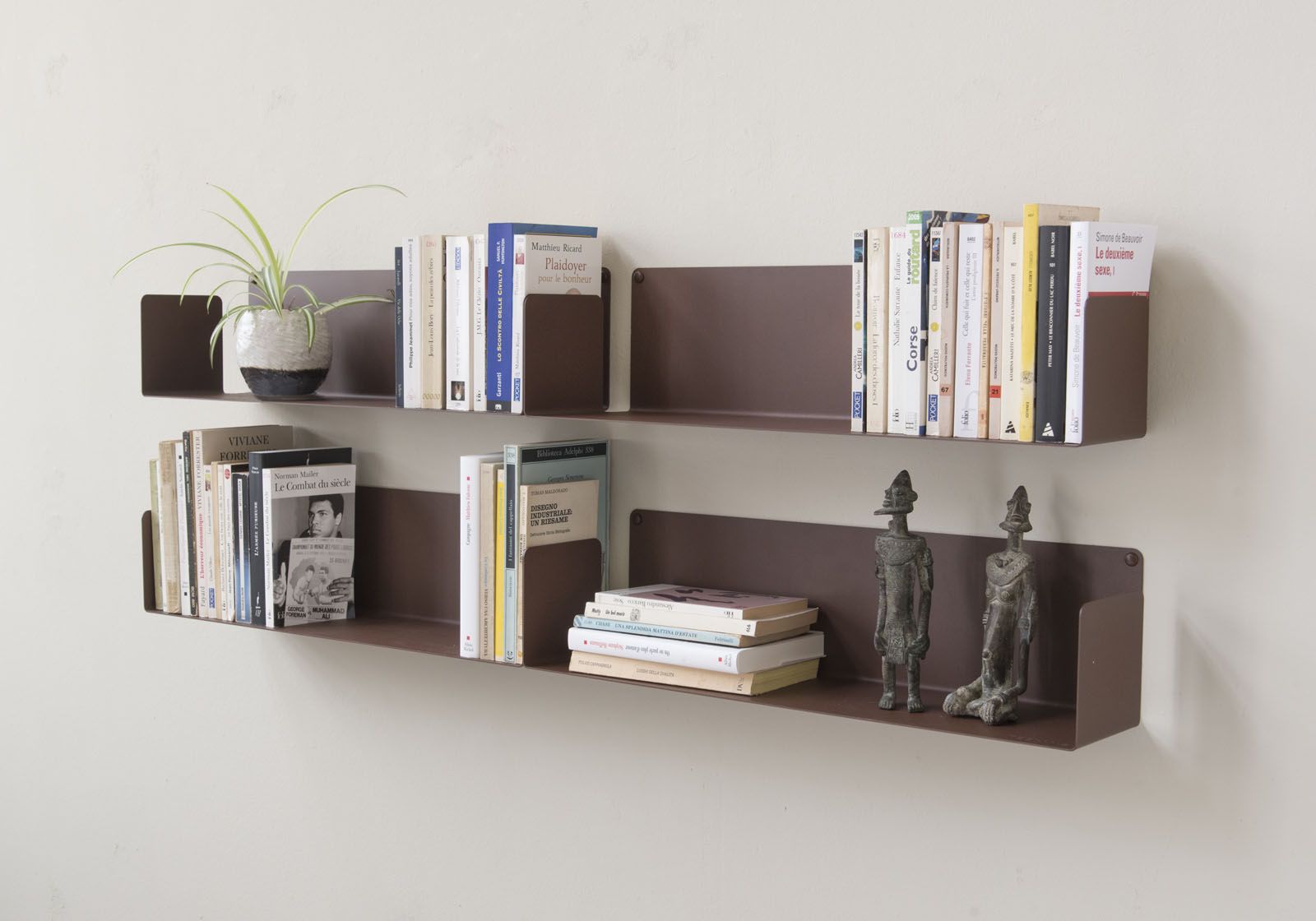 Buy Floating shelves rust color - 23.62 inches - Set of 2