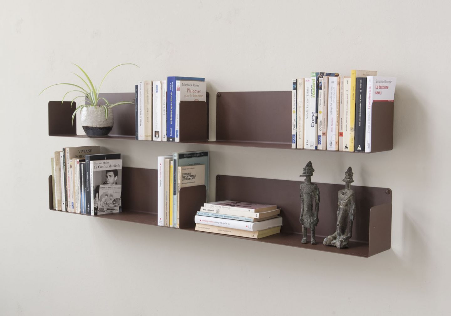 Buy Floating shelf rust color - 17.71 inches - Set of 4
